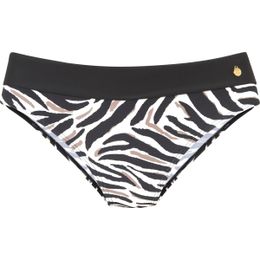 Lascana Damen Bikini-Hose creme-schwarz Gr&ouml;&szlig;e 36