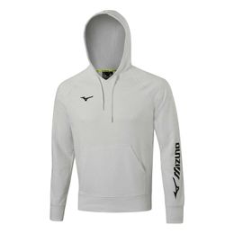 Mizuno - Kapuzenpullover f&uuml;r Damen, Regul&auml;r (Grau meliert meliert)