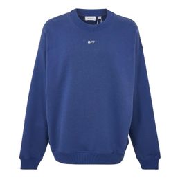 Off-White Off White - Sweatshirt f&uuml;r Herren, Rundhalsausschnitt (Dunkelblau/Wei&szlig;)