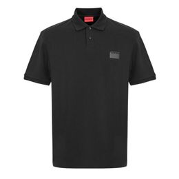 Hugo - Poloshirt f&uuml;r Herren, Mit Kragen, kurz&auml;rmlig (Schwarz)