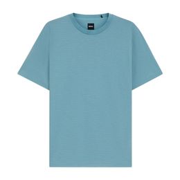 BOSS - "C-Thompson" T-Shirt f&uuml;r Herren, Gerippter Kragen (Hellblau)