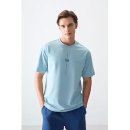 &Uuml;bergr&ouml;&szlig;e Bedrucktes Rundhals-T-Shirt