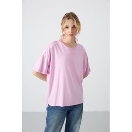 &Uuml;bergr&ouml;&szlig;e Baumwoll-Modal Rundhalsausschnitt T-Shirt