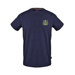 Aquascutum - T-Shirt f&uuml;r Herren, Rundhalsausschnitt, Jersey (Marine)