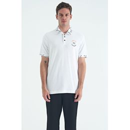Herren Baumwoll-Polohemd mit Knopfleiste