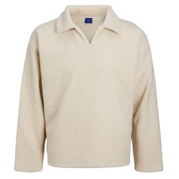 Jack & Jones Jack And Jones - Sweatshirt f&uuml;r Herren, Teddy-Stoff, Lang&auml;rmlig (Haferflocken)