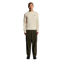 Lyle & Scott Lyle & Scott - Pullover Top f&uuml;r Herren, Rundhalsausschnitt, Lang&auml;rmlig (Beige meliert)