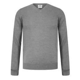 Lyle & Scott Lyle & Scott - "Merrick" Pullover f&uuml;r Herren, V-Ausschnitt, Jerseyware (Grau meliert meliert)