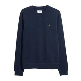 Farah - Sweatshirt f&uuml;r Herren, Rundhalsausschnitt, Bio-Baumwolle (wahres Marienblau)