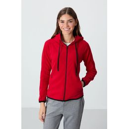 Damen Fleece Kapuzen-Sweatshirt mit Rei&szlig;verschluss