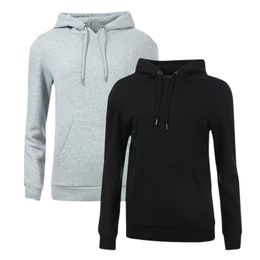 Brave Soul - Kapuzenpullover f&uuml;r Damen, &Uuml;berschnittene Schulter, Regul&auml;r (2er-Pack) (Schwarz/Grau)