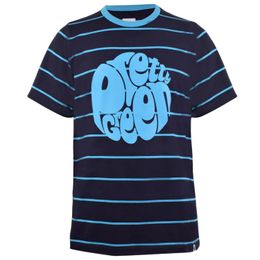 Pretty Green - T-Shirt f&uuml;r Herren, Logo (Blau)
