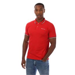 Aquascutum - Poloshirt f&uuml;r Herren, Schmal, kurz&auml;rmlig (Rot/Wei&szlig;)