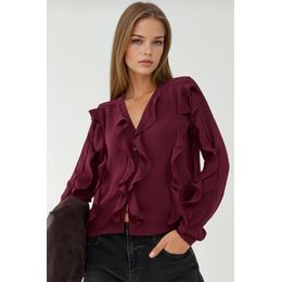 Tippett-Kragen Geschliffenes Bohemian-Shirt
