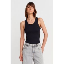 Rippenshirt ohne &Auml;rmel