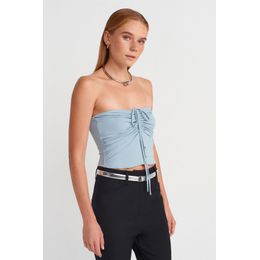 Damen Bandeau-Crop-Bluse mit Bindedetail