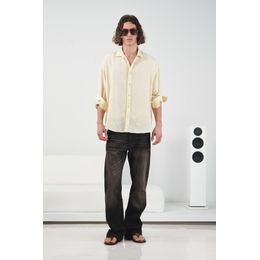 Herren Relaxed Fit Langarmhemd