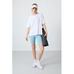 Oversized Baumwoll-Modal Rundhals-T-Shirt