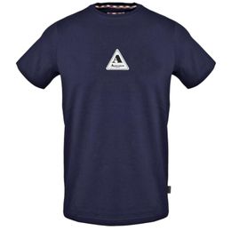 Aquascutum - T-Shirt f&uuml;r Herren, Rundhalsausschnitt, Jersey (Marine)