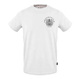 Aquascutum - T-Shirt f&uuml;r Herren, Rundhalsausschnitt, Regul&auml;r (Wei&szlig;)