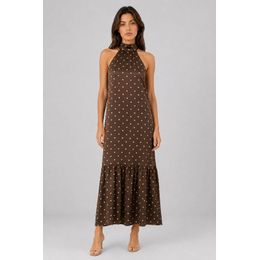 Punkte-Halter-Maxikleid