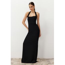 Langes, figurbetontes Abendkleid f&uuml;r Damen, einfarbig, ideal f&uuml;r Abschlussball und Abiball