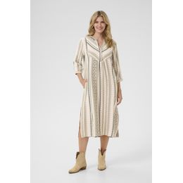 Cream Kleid Straight fit Tea jaquard green