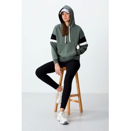 &Uuml;bergr&ouml;&szlig;e Farbblock Kapuzenpullover mit Tasche