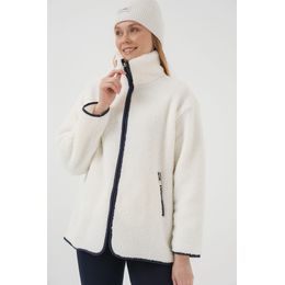Pl&uuml;sch-Faux-Fur-Mantel mit Bindungsdetails