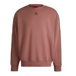 Hugo - "Red Label" Sweatshirt f&uuml;r Herren, Streifen mit Logo, Baumwolle (Pink)
