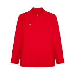 Ellesse - Sweatshirt f&uuml;r Herren, Rei&szlig;verschluss, Emblem, Lang&auml;rmlig (Rot)