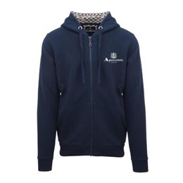 Aquascutum - "Active" Hoodie mit durchgehendem Rei&szlig;verschluss f&uuml;r Herren (Marine)