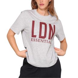 Blank Essentials - "London" T-Shirt f&uuml;r Damen, &Uuml;bergro&szlig; (Grau meliert)