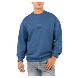 Hugo - Sweatshirt f&uuml;r Herren, &Uuml;berschnittene Schulter, Regul&auml;r (Mittelblau)