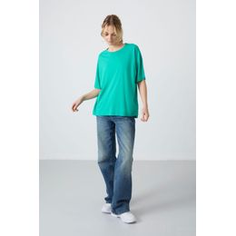 Oversized Baumwoll-Modal Rundhalsausschnitt T-Shirt