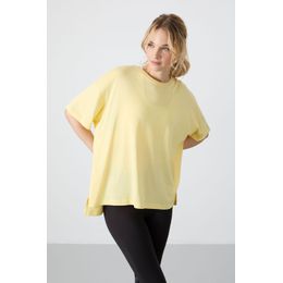 &Uuml;bergr&ouml;&szlig;en Baumwoll-Modal Rundhals-T-Shirt