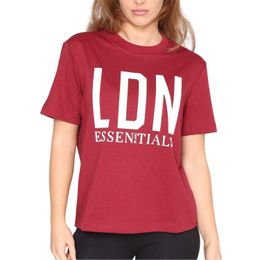 Blank Essentials - "London" T-Shirt f&uuml;r Damen, &Uuml;bergro&szlig; (Burgunderrot)