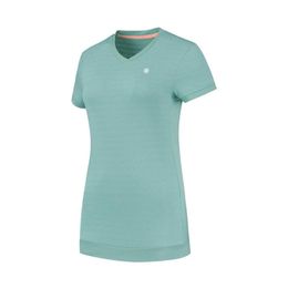 K-Swiss - T-Shirt f&uuml;r Damen, V-Ausschnitt, Regul&auml;r (Blau)