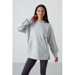 &Uuml;bergro&szlig;er bedruckter Kapuzenpullover