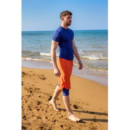 Marina Orange Modest Badeshorts f&uuml;r Herren