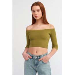 Damen Off-Shoulder Crop-Bluse