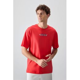&Uuml;bergro&szlig;es Baumwoll-Logo-T-Shirt