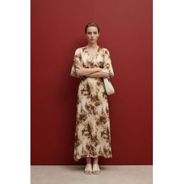 Abstraktes Print-Midi-Kleid