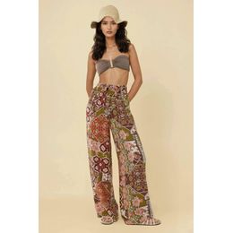 Bedruckte Weite Beinen Hose mit Kordelzug