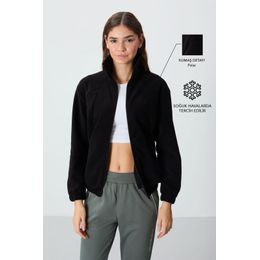 Oversized Farbblock-Half-Zip-Sweatshirt