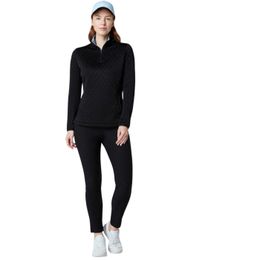 Callaway - Sweatshirt f&uuml;r Damen, Weiter Stehkragen, Emblem, Raglan&auml;rmel (Kaviar)