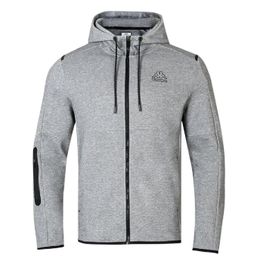Kappa - Hoodie mit durchgehendem Rei&szlig;verschluss f&uuml;r Herren, Regul&auml;r (Grau meliert meliert)