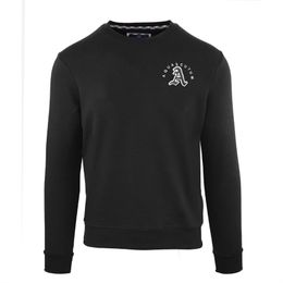 Aquascutum - Sweatshirt f&uuml;r Herren, Rundhalsausschnitt, Baumwolle (Schwarz)