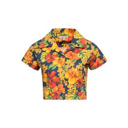 Queen Kerosin Damen Hawaiibluse Hibiskus