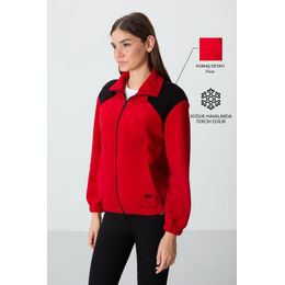 &Uuml;bergro&szlig;er Farbblock-Half-Zip-Sweatshirt